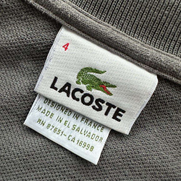 Lacoste | Shirts | Lacoste Mens Gray All Cotton Pique Knit Shirt Size ...